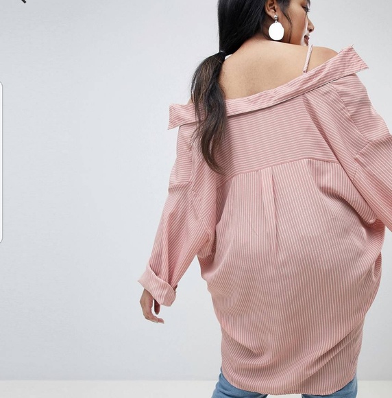 Missguided | Tops | Misguided Strappy Bardot Multiway Shirt | Poshmark